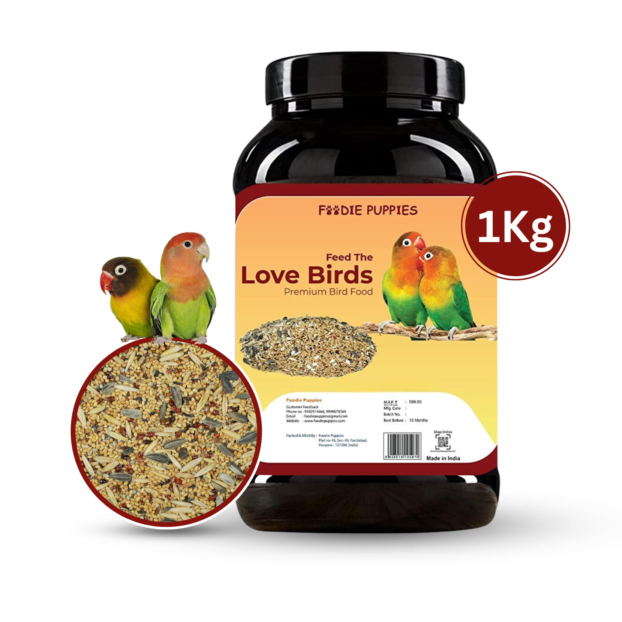 Lovebirds Mix Seeds - 1 Kg | Premium Seeds for Birds – Foodie Puppies