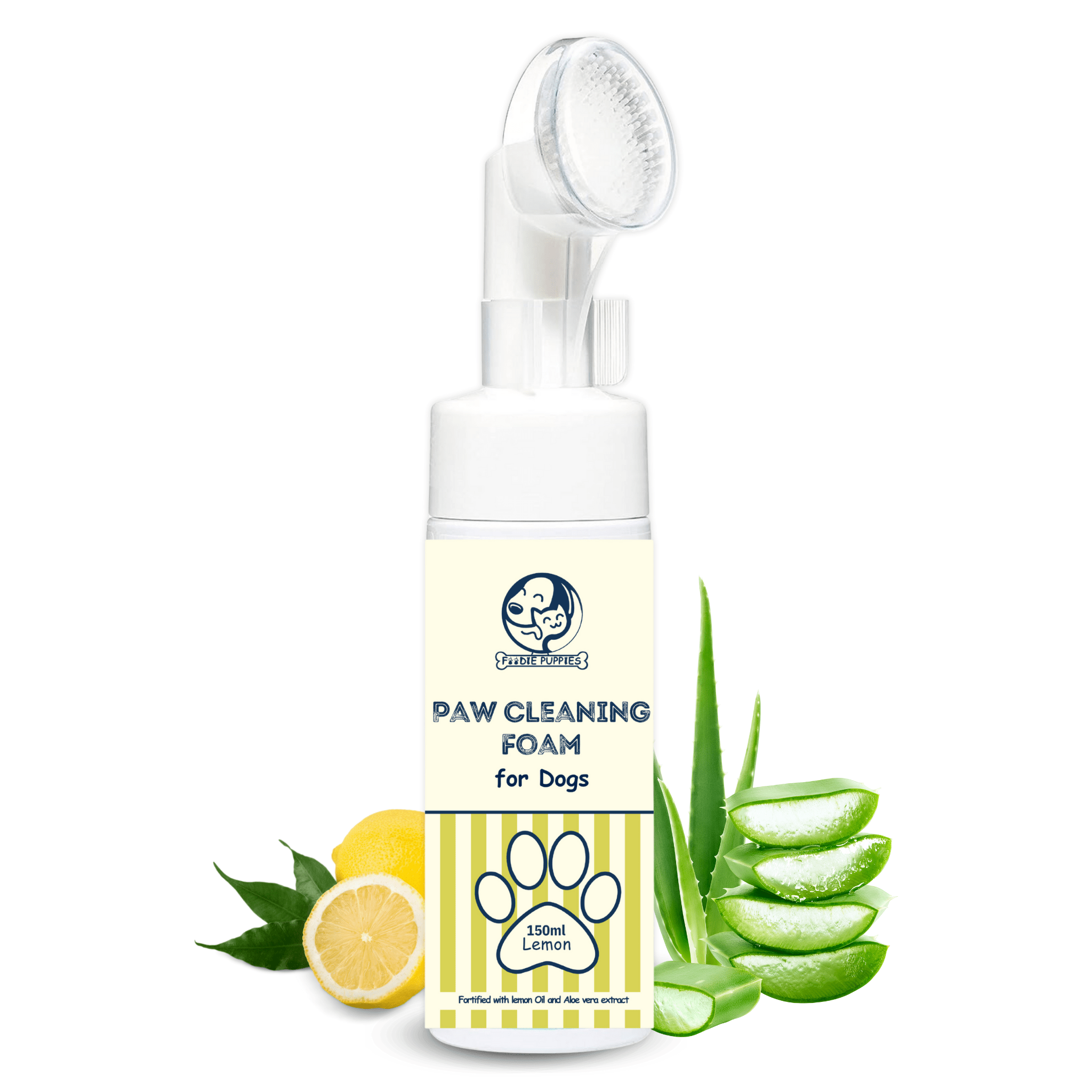Dog Paw Cleaning Foam (Lemon - 150ml) with Silicone Brush – Foodie Puppies